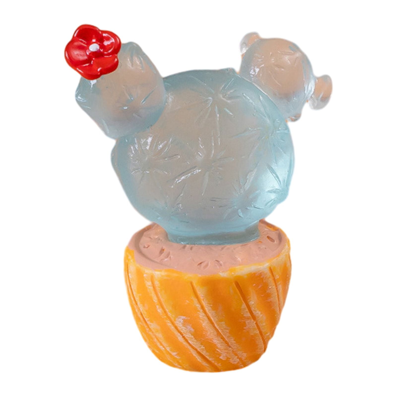 1/6Pcs Luminous Cactus Figurine Set Unique Resin Ornaments Glow-in-the ...