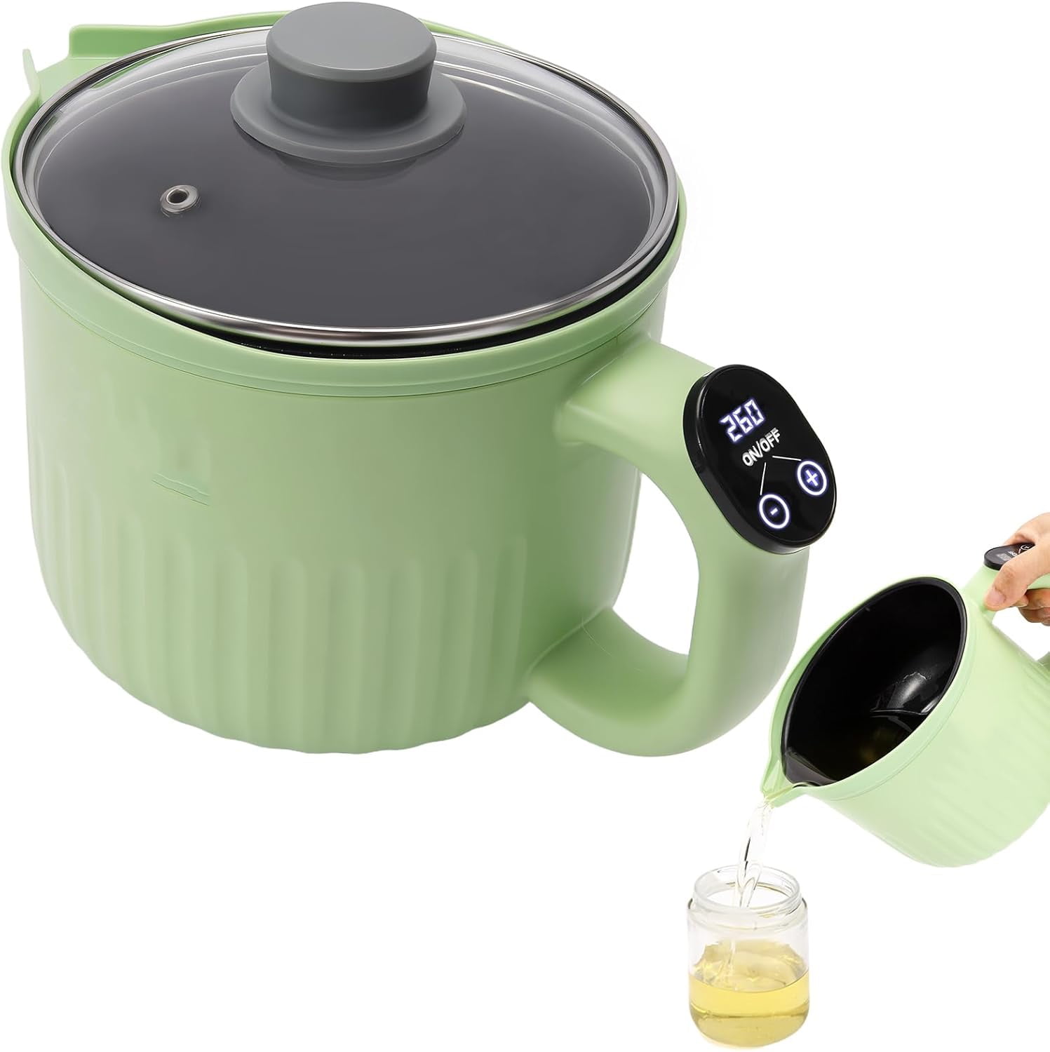 1.6QTs Electric Wax Melter Pot with Digital Touchscreen - Non-Stick Coating & Precise ...