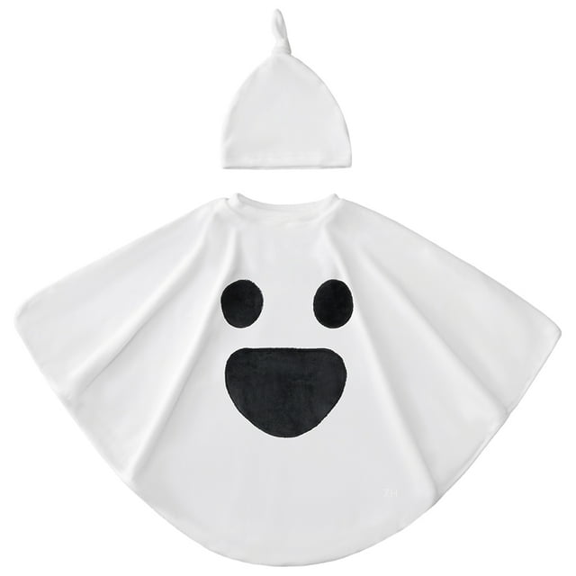 1-6T Toddler Girls Boys Ghost Cape Costume Kids Baby Halloween Hooded Cloak Party Trick-or ...