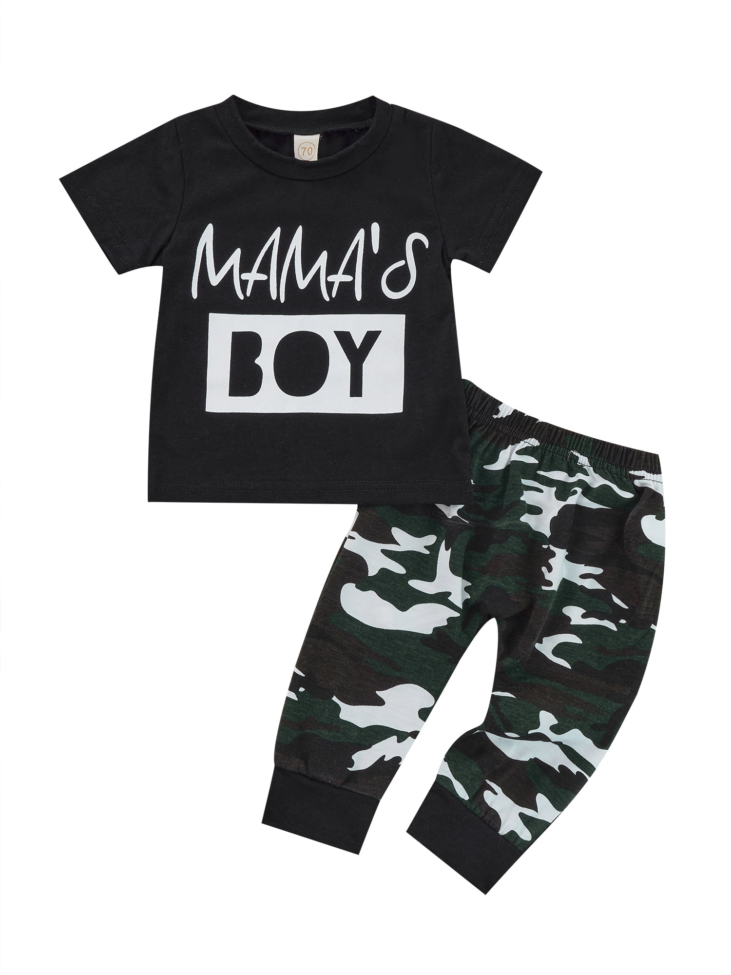 1-6T Toddler Kids Boys Tops T-shirt Camo Pants 2Pcs Outfits Set Clothes - Walmart.com