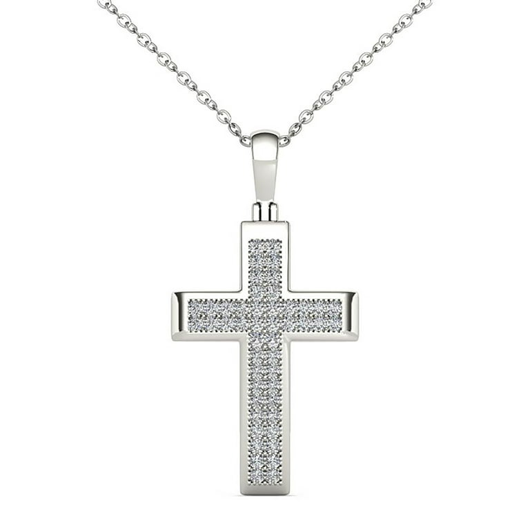 Walmart mens silver cross necklace store