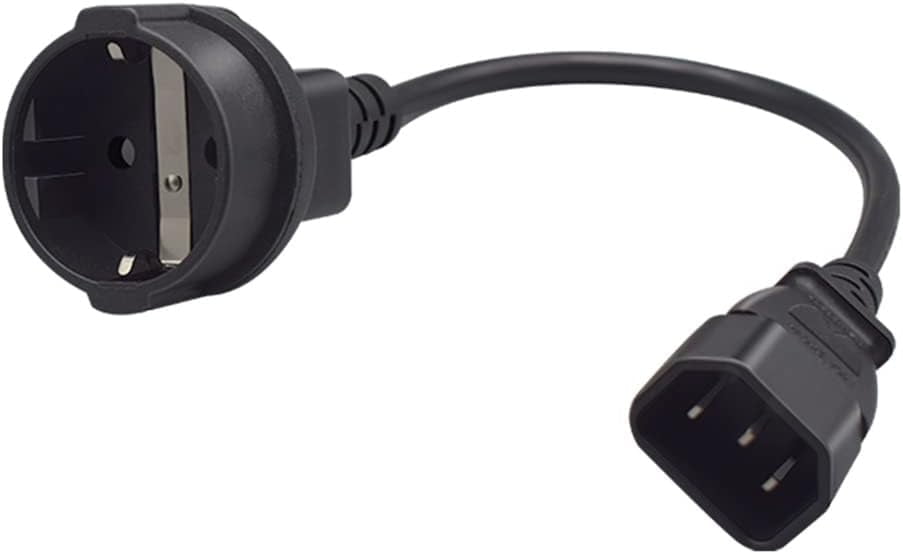 (1.6ft/50cm) Toptekits IEC 320 C14 Male to Europe Schuko Female Socket ...