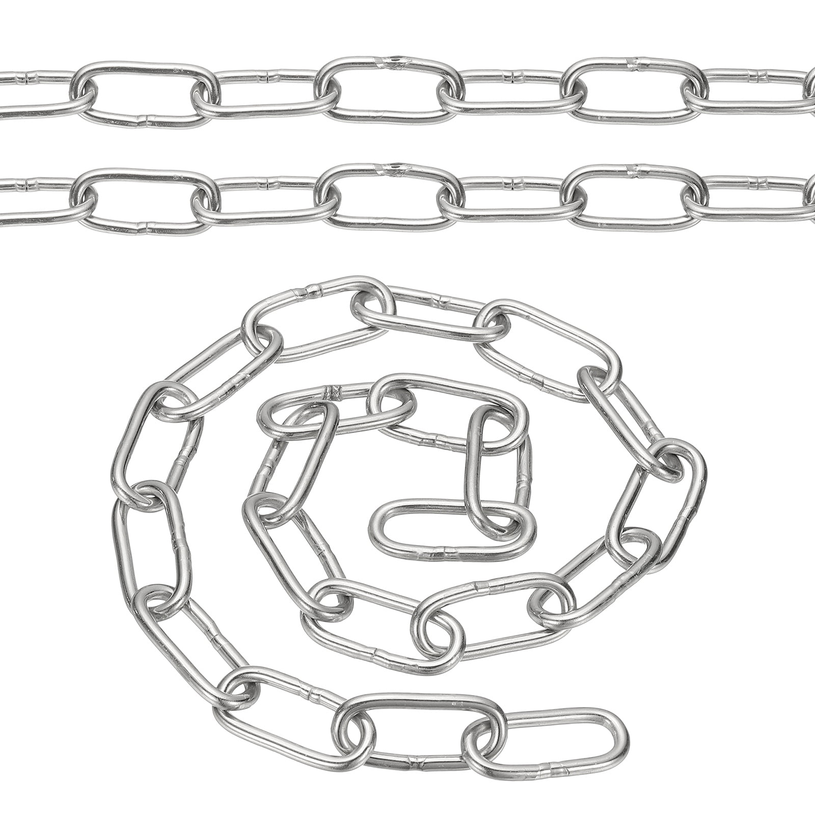1.6ft SUS304 Stainless Steel Chain, 3mm Metal Chain Link 0.5 Meter ...