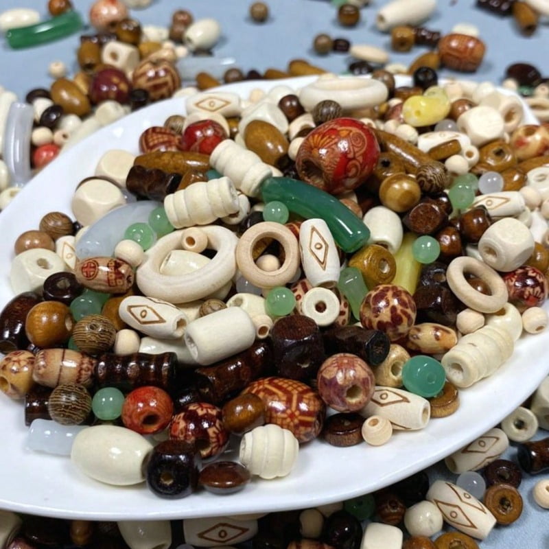 1.6oz Chinese style bodhi wooden beads – loose spacer beads for DIY ...