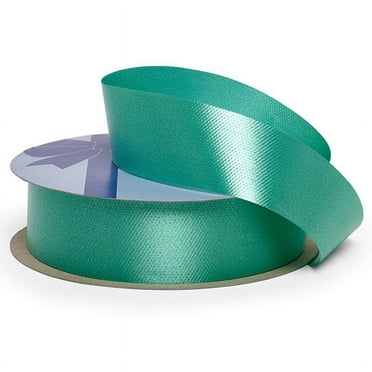 2 1/2" X 10 Yards Peacock Feather On Blue Fabric Ribbon by Paper Mart ...