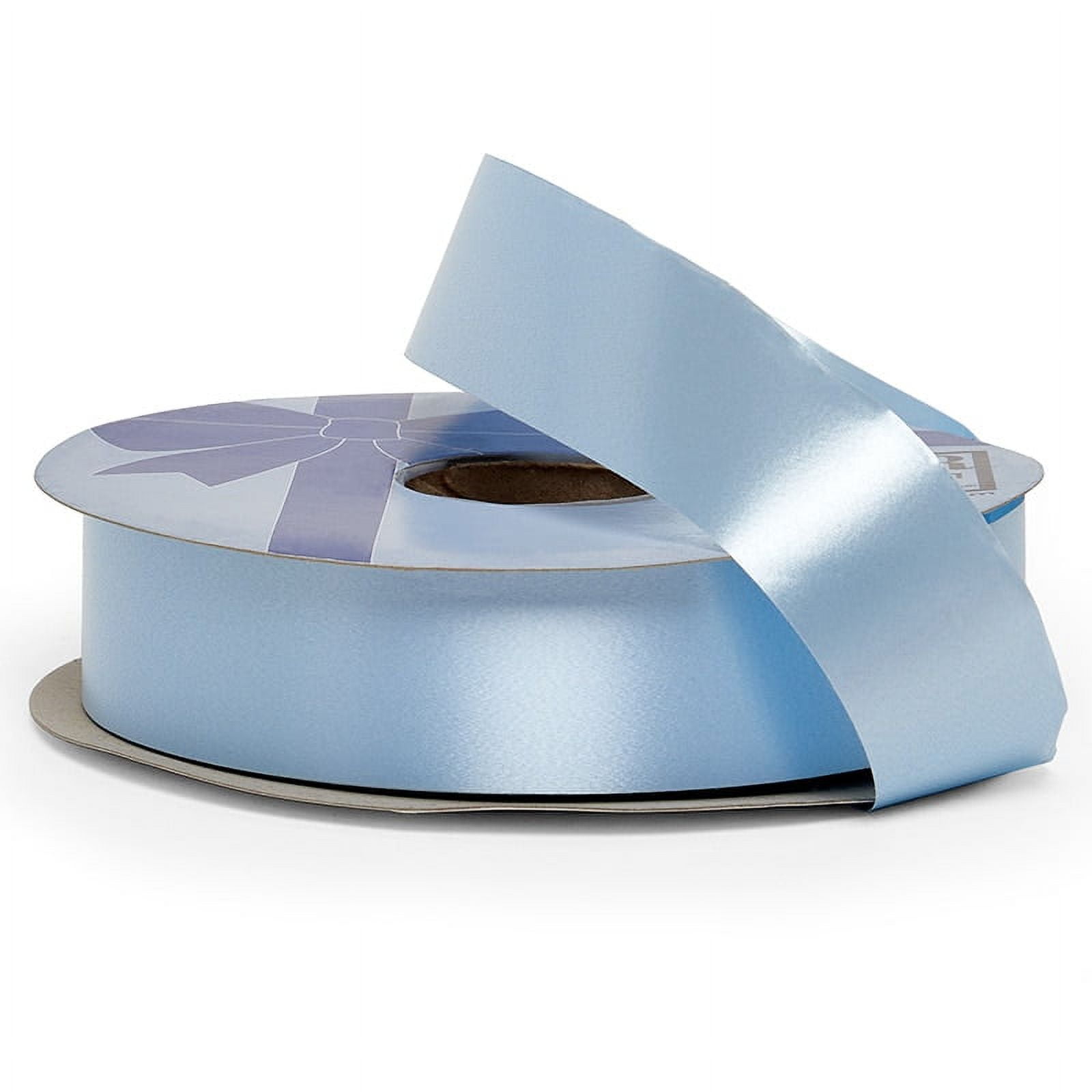 1 7/16" X 100 Yards Pastel Blue Polyethylene Satin Ribbon by Paper Mart ...