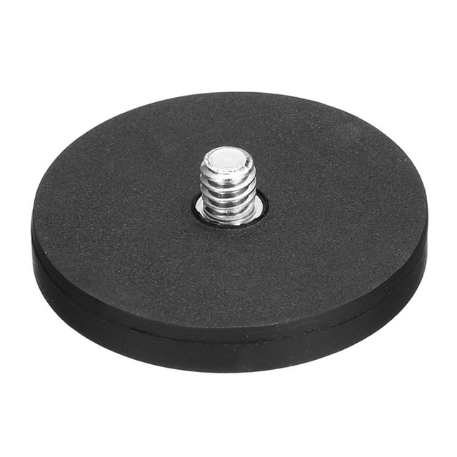 1.7" Dia Rubber Coated Magnets, 19LBS Magnet Base with 1/4"-20UNC Male ...