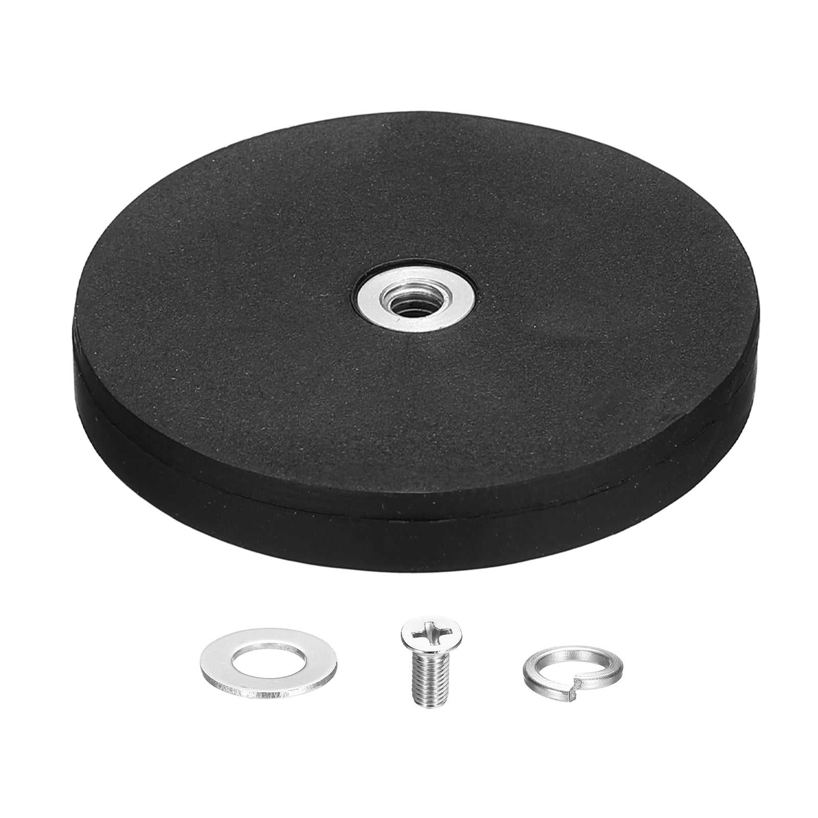 1.7" Dia Rubber Coated Magnets, 19LBS Magnet Base with M4 Female ...