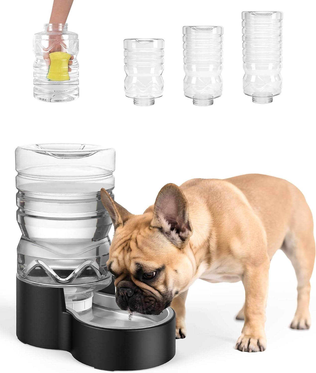 1.7 Gallon Automatic Dog Water Dispenser【Wide Mouth for Easy Hand-in ...