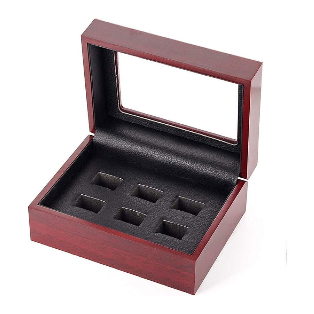 1-7 Holes Championship Ring Display Case Box Wooden Collection Storage ...