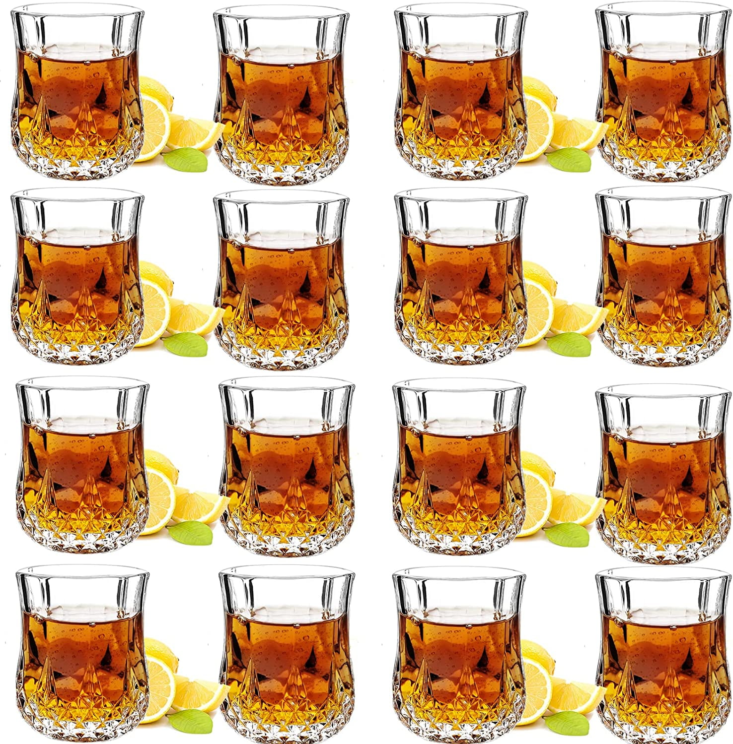 1.7 OZ Crystal Shot Glasses Set, Heavy Base Cordial Glasses | Tequila ...