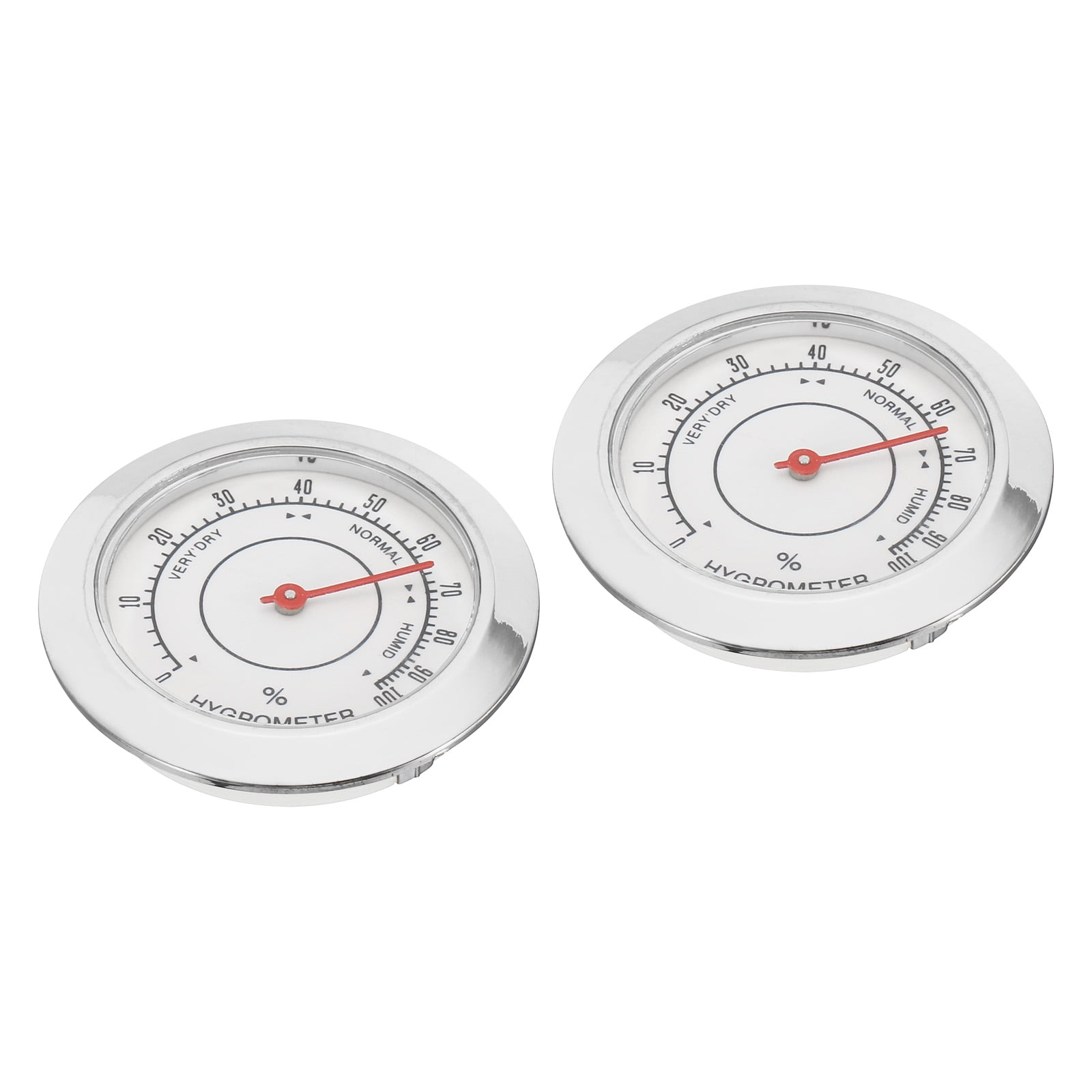 1.7" Round Indoor Outdoor Hygrometer No Battery Required Mini Humidity ...