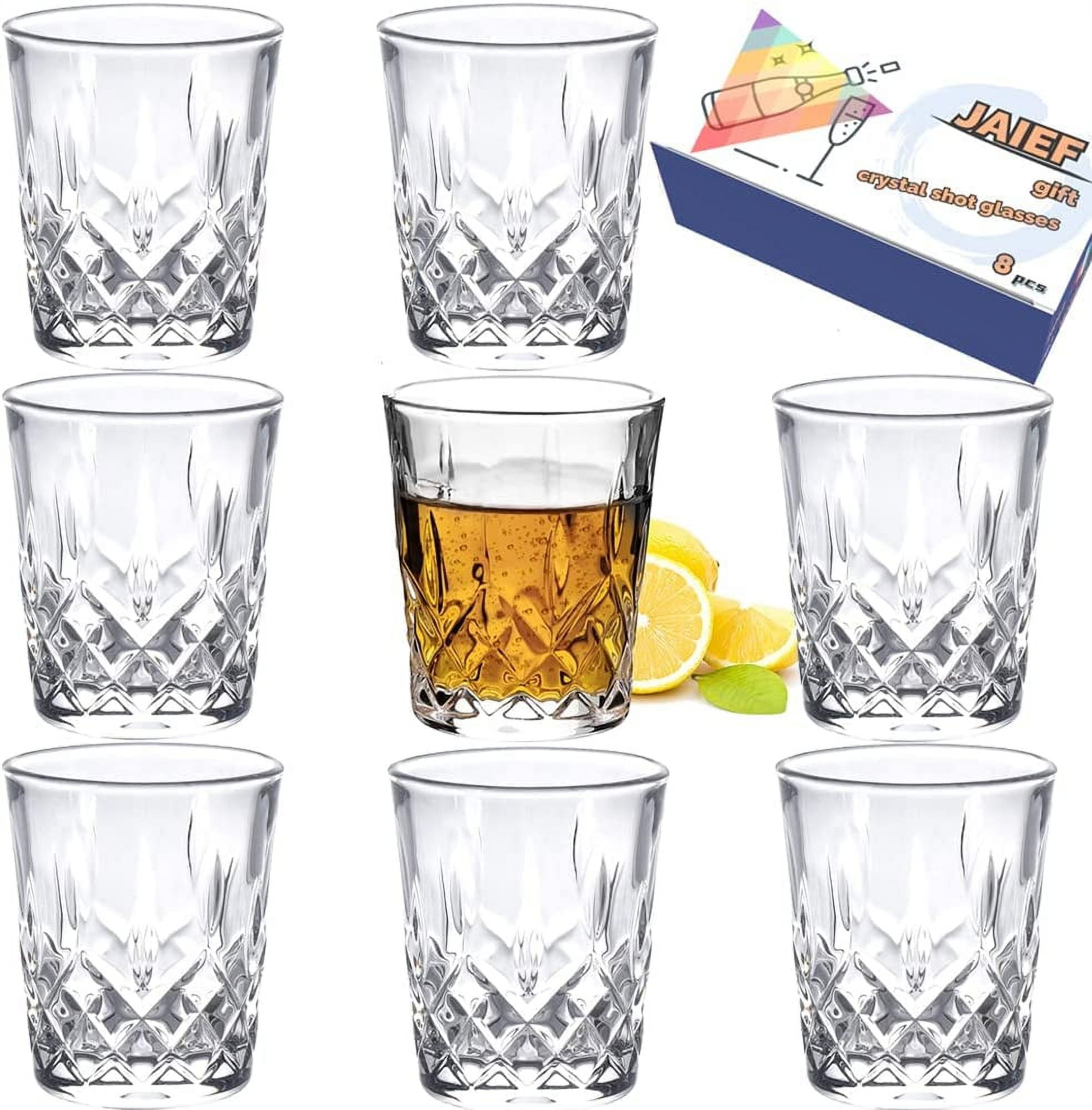 1.7 oz tequila shot glasses heavy base shot glass, crystal cordial ...