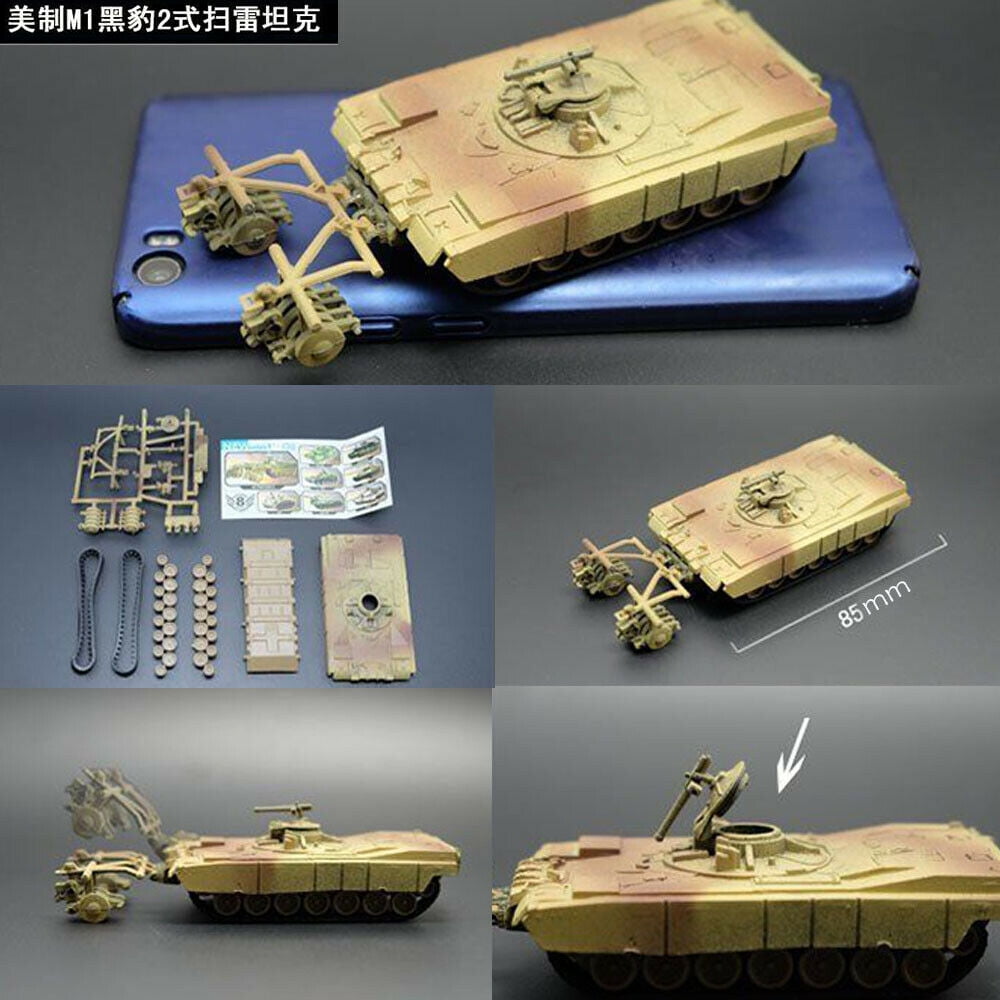 1/72 4D Assemble Tank Model Kit T72-M1 JSU-152 M1 Panther II The Battle ...