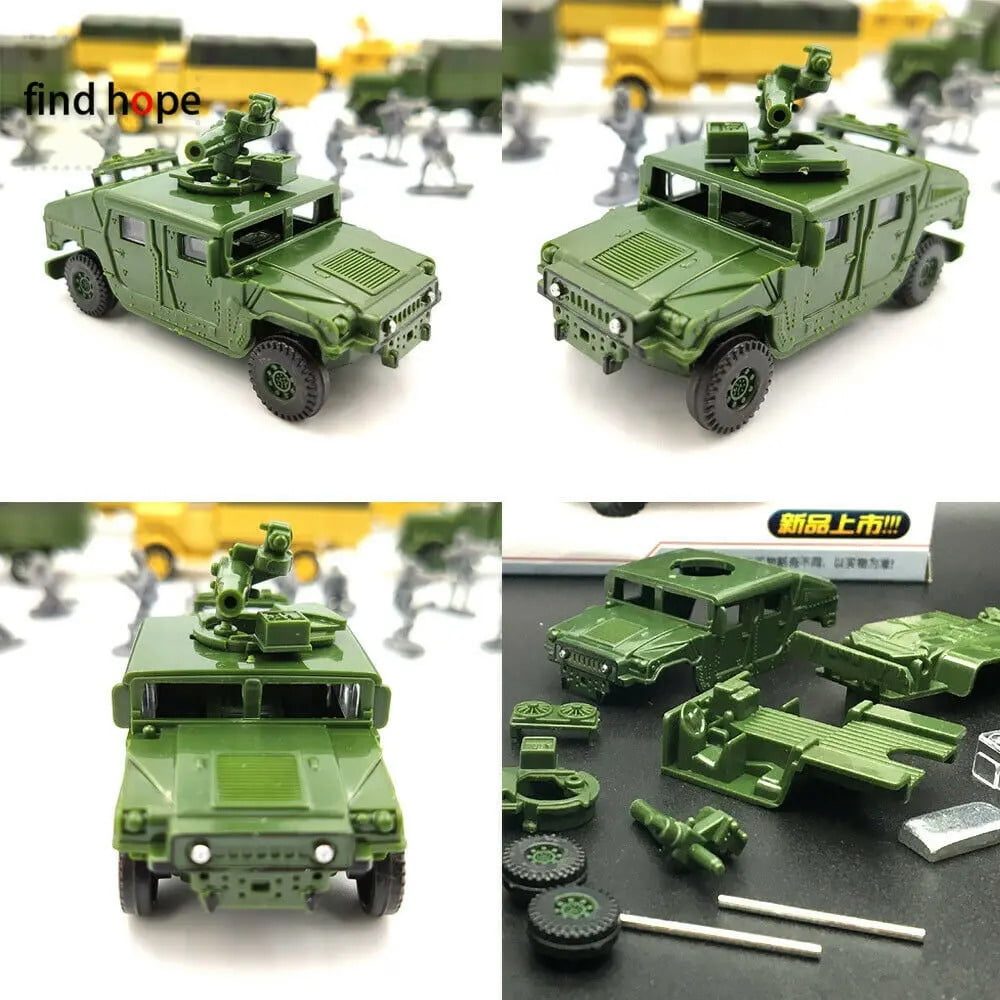 1:72 BTR-80 Armored Carrier M35 Cargo Truck M1046 KFZ.305 BLITZ Building Block Assembling ...