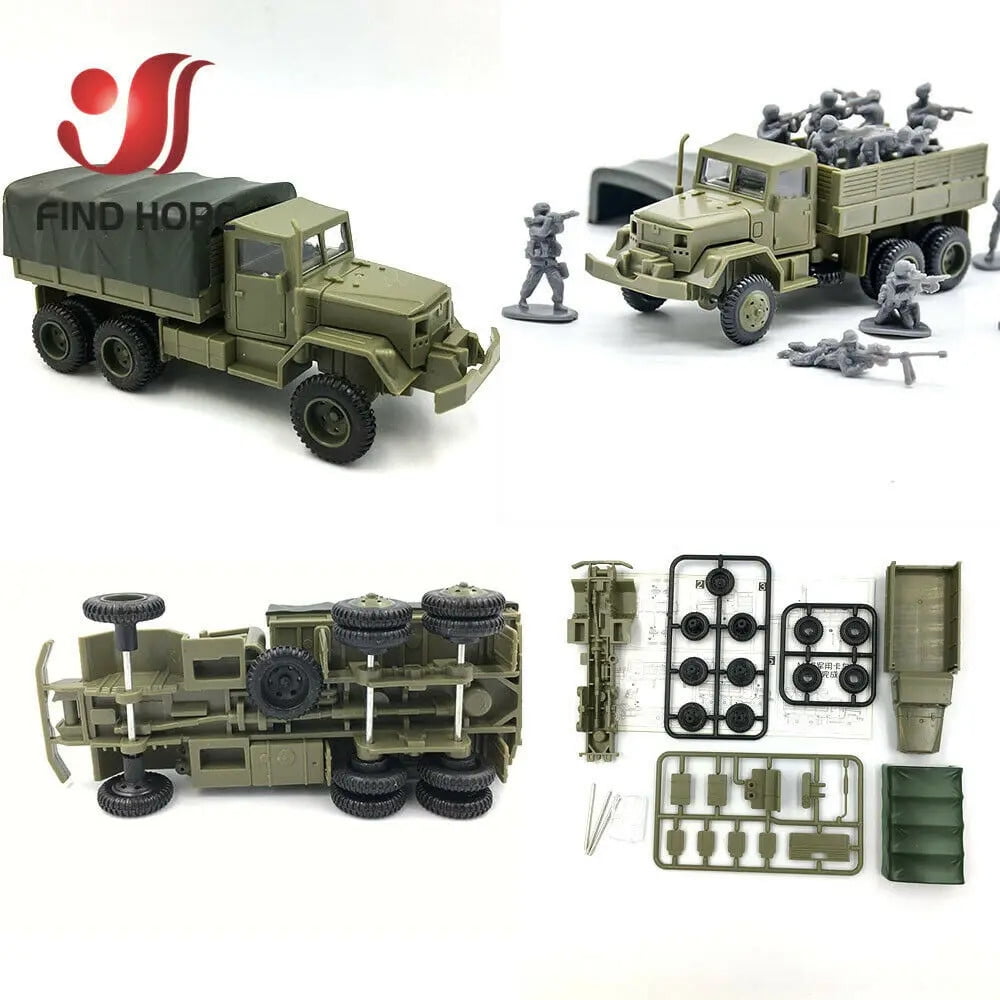 1:72 BTR-80 Armored Carrier M35 Cargo Truck M1046 KFZ.305 BLITZ Building Block Assembling ...