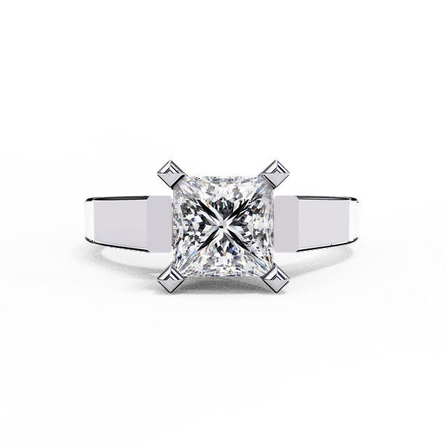 1.72 CT Princess Shape Lab Grown Diamond Single Stone Wedding Ring ...