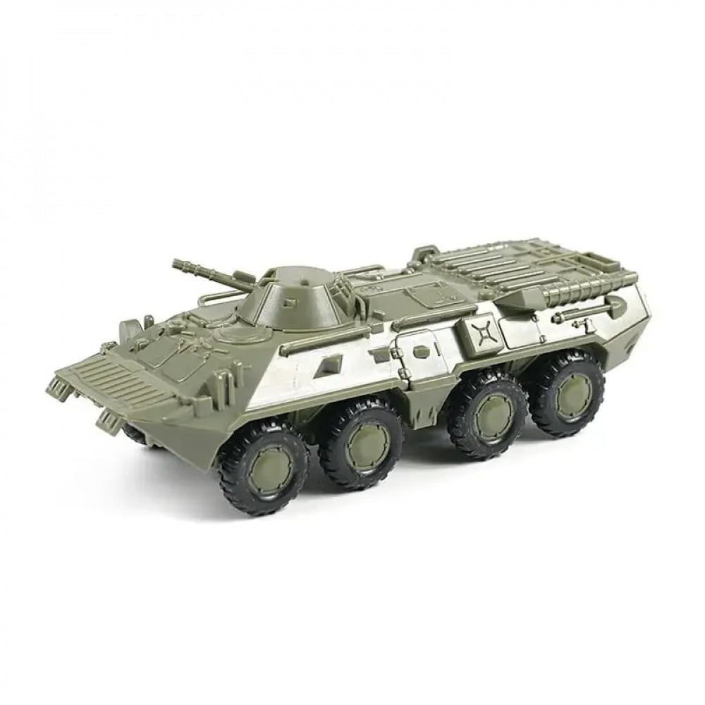 1:72 M35 Truck Soviet BTR 80 Wheeled Armored Vehicle Rubber-free Assembly Model Military Toy Car ...