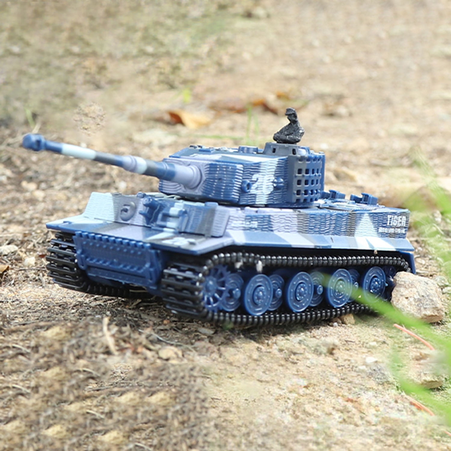 1/72 RTR RC Tank German Tiger Battle Tank Turret 360 ° Rotation Mini ...