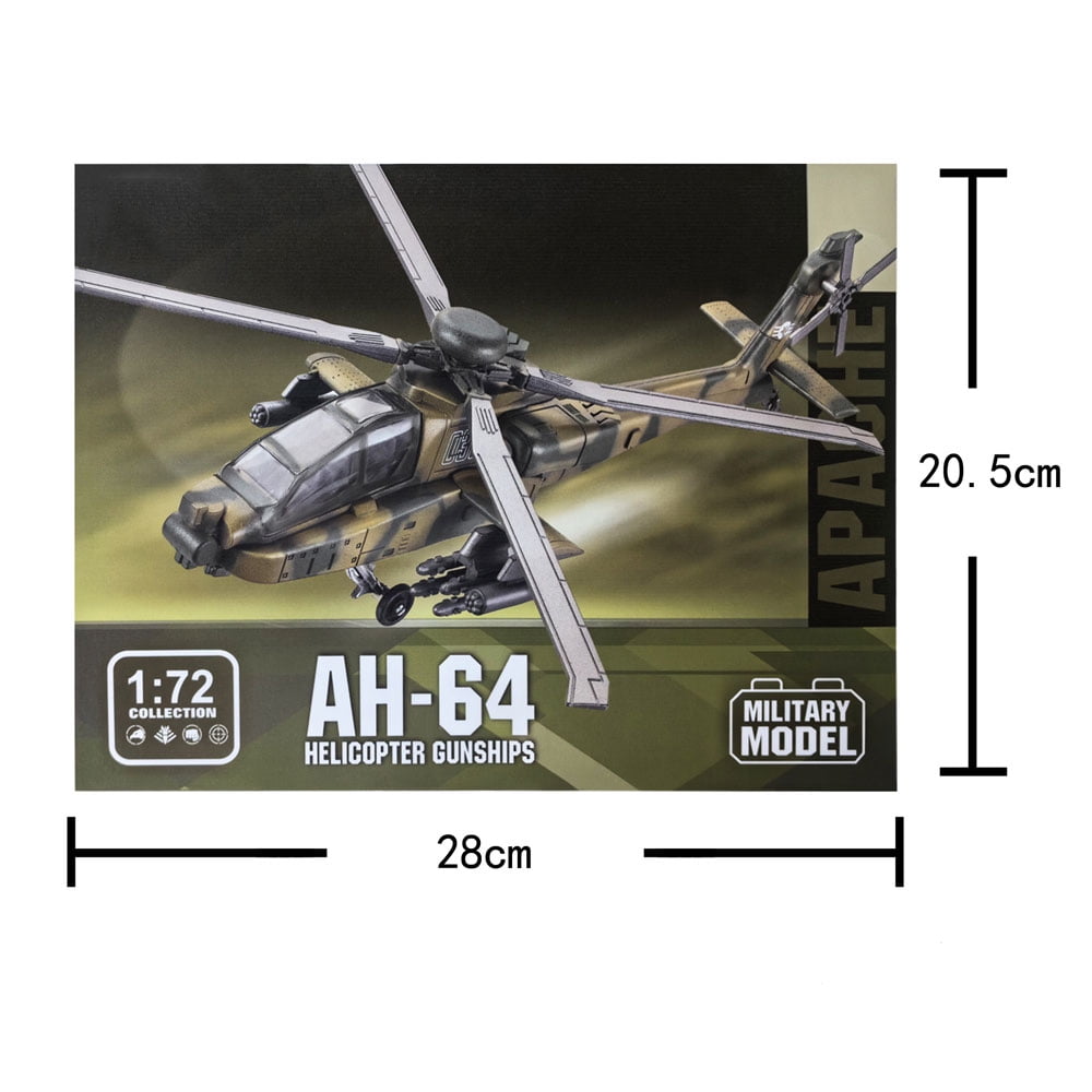 1/72 Scale Apache Armed Helicopter Diecast Model, Military Attack ...