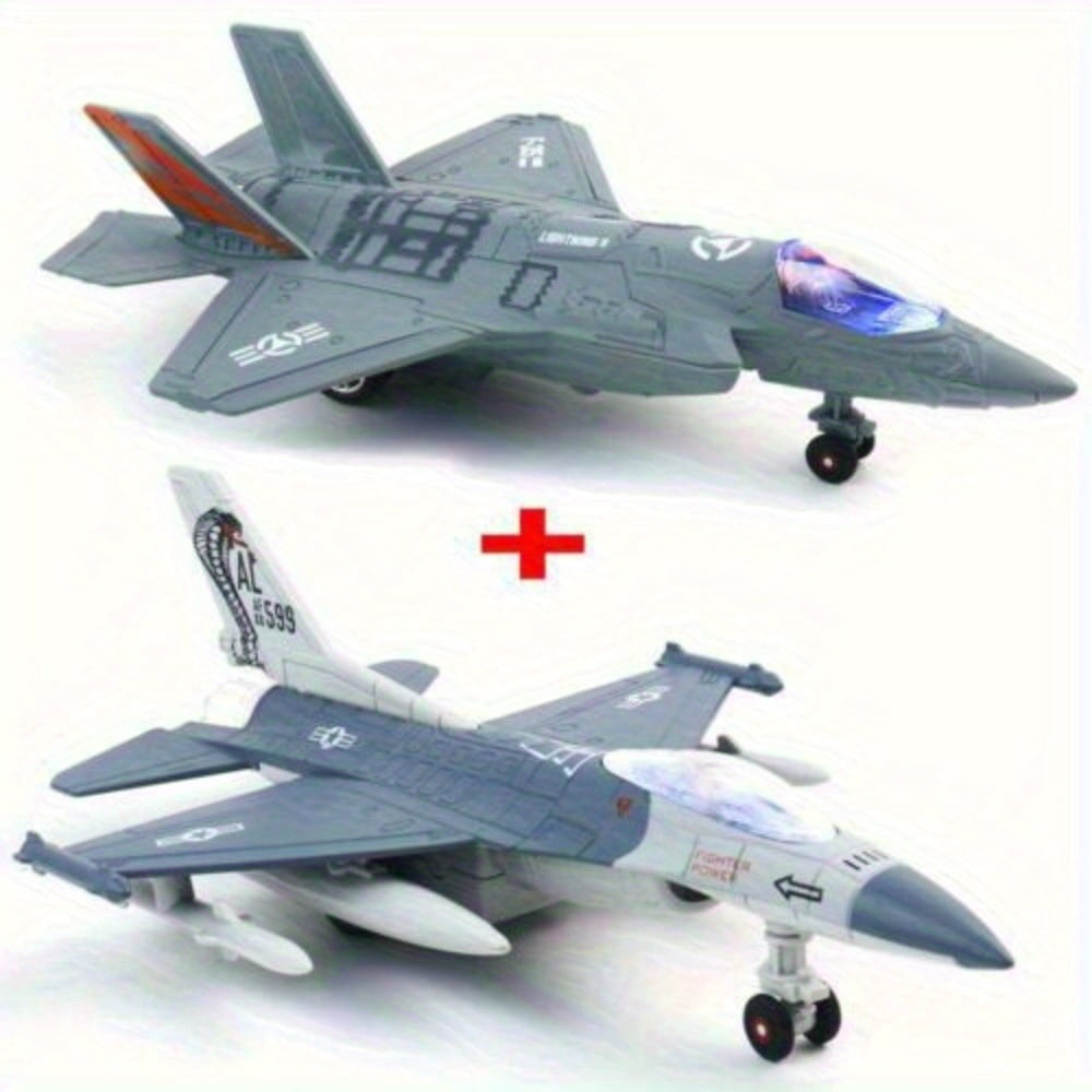 1:72 Scale(F-35 + F-16 ) Fighter Jet Aircraft Diecast Plane Model with ...