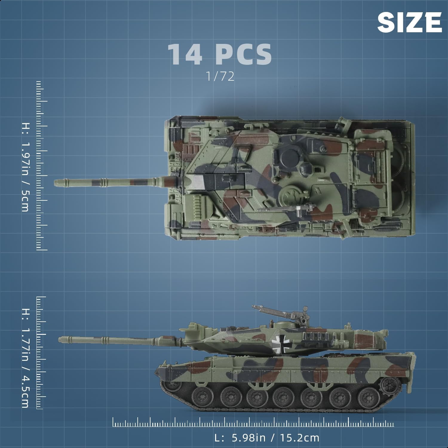 1/72 Scale Military Tank Quick Build Model Main Battle Tank Building ...