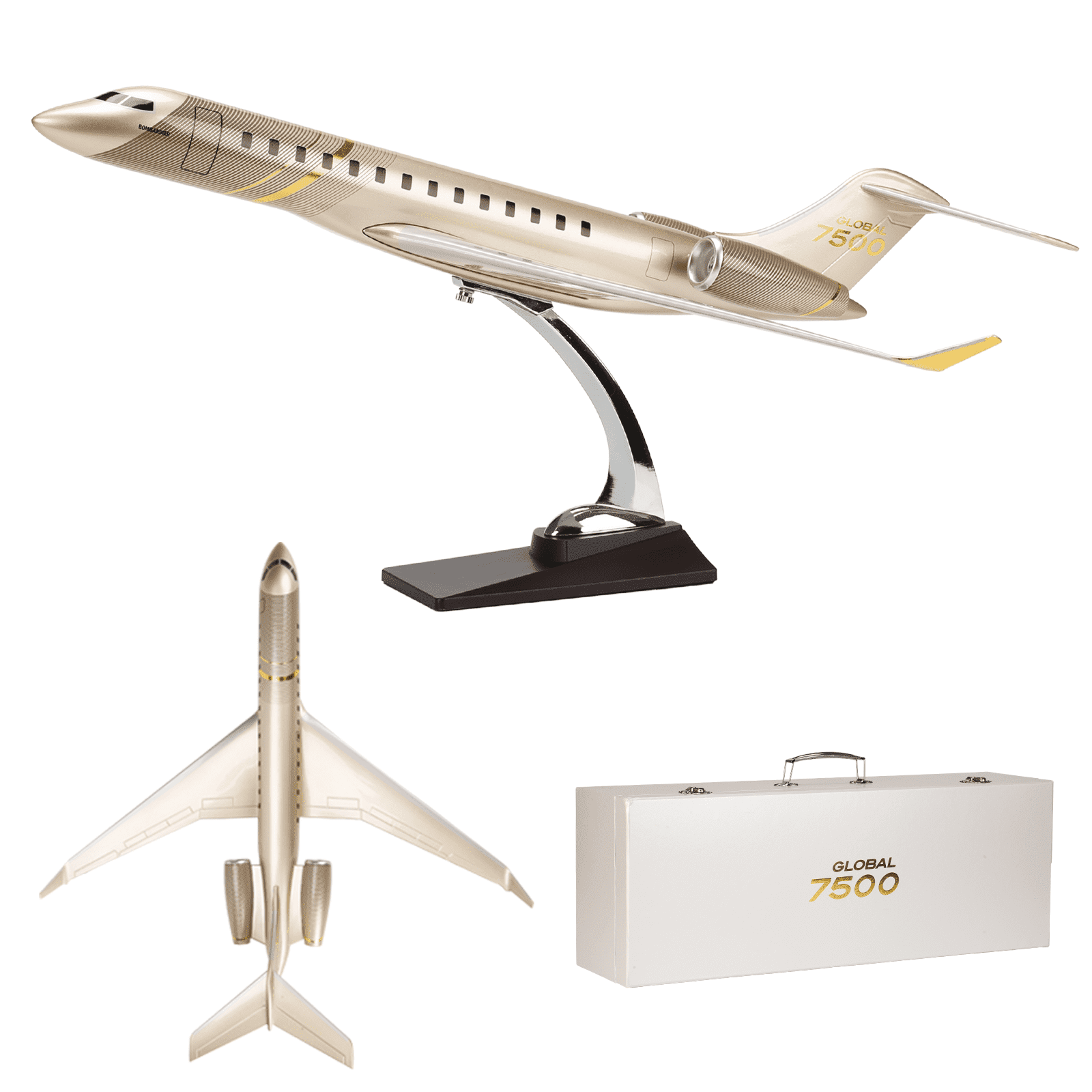 1:72 Scale airplane model ,Bombardier 7500 Diecast Resin Model ...