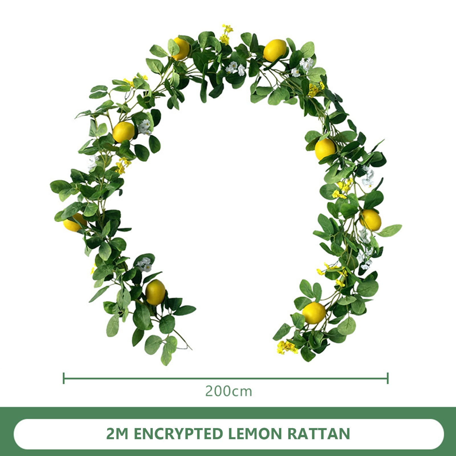 1.75/2m Artificial Lemon Garland Hanging Lemon Rattan Fake Lemon ...