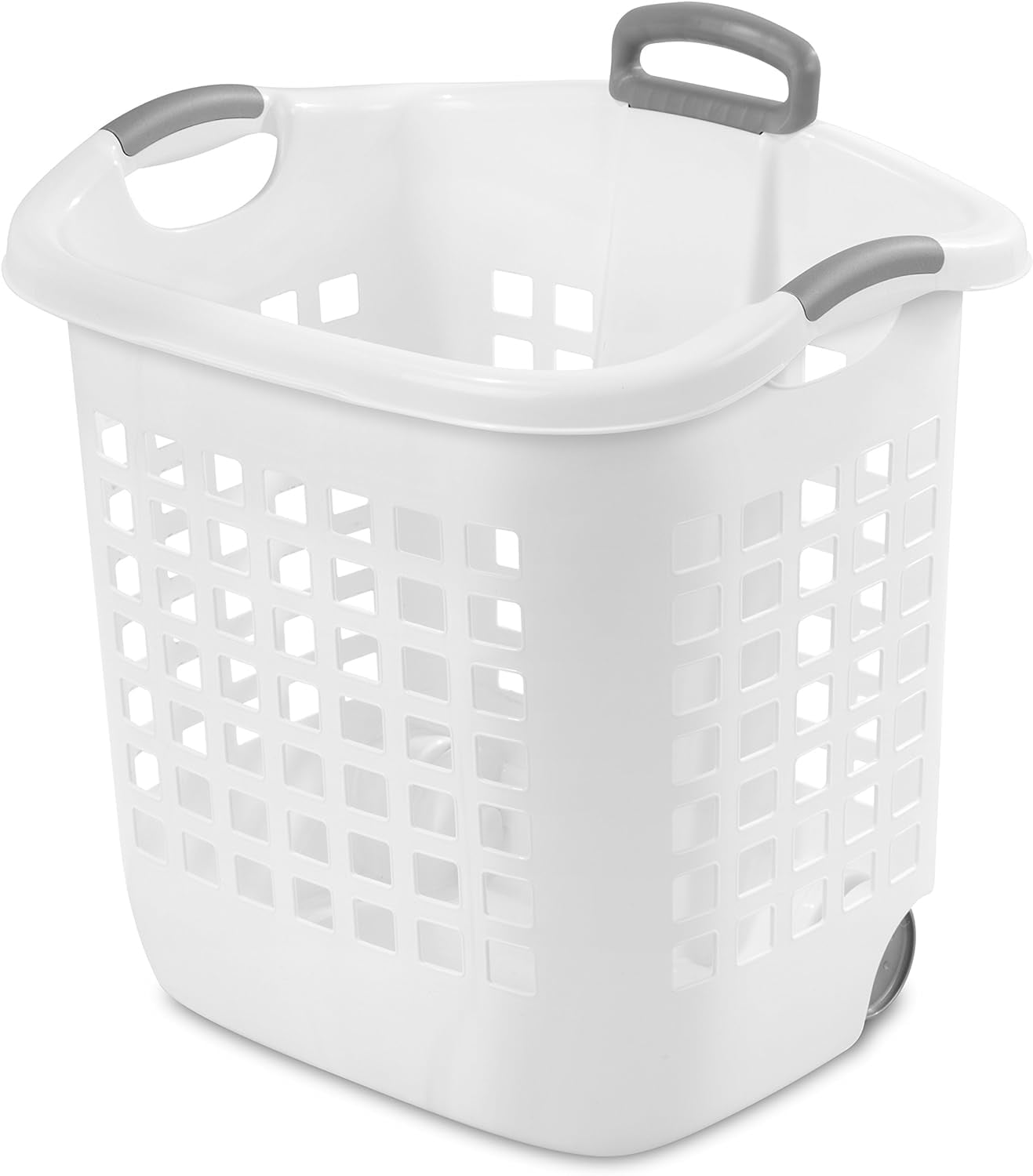 1.75 Bushel Ultra Wheeled Laundry Basket, Handle and Wheels for Easy ...