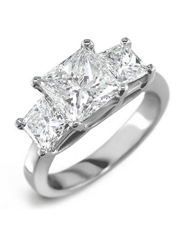 Past Present Future Ring Princess Cut