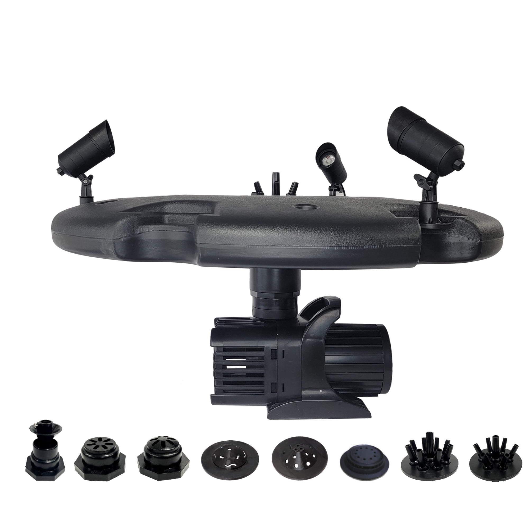 Floating Fountain, 1.75 HP, 14800 GPH, 100 ft Cord, 11 Patterns, Color ...