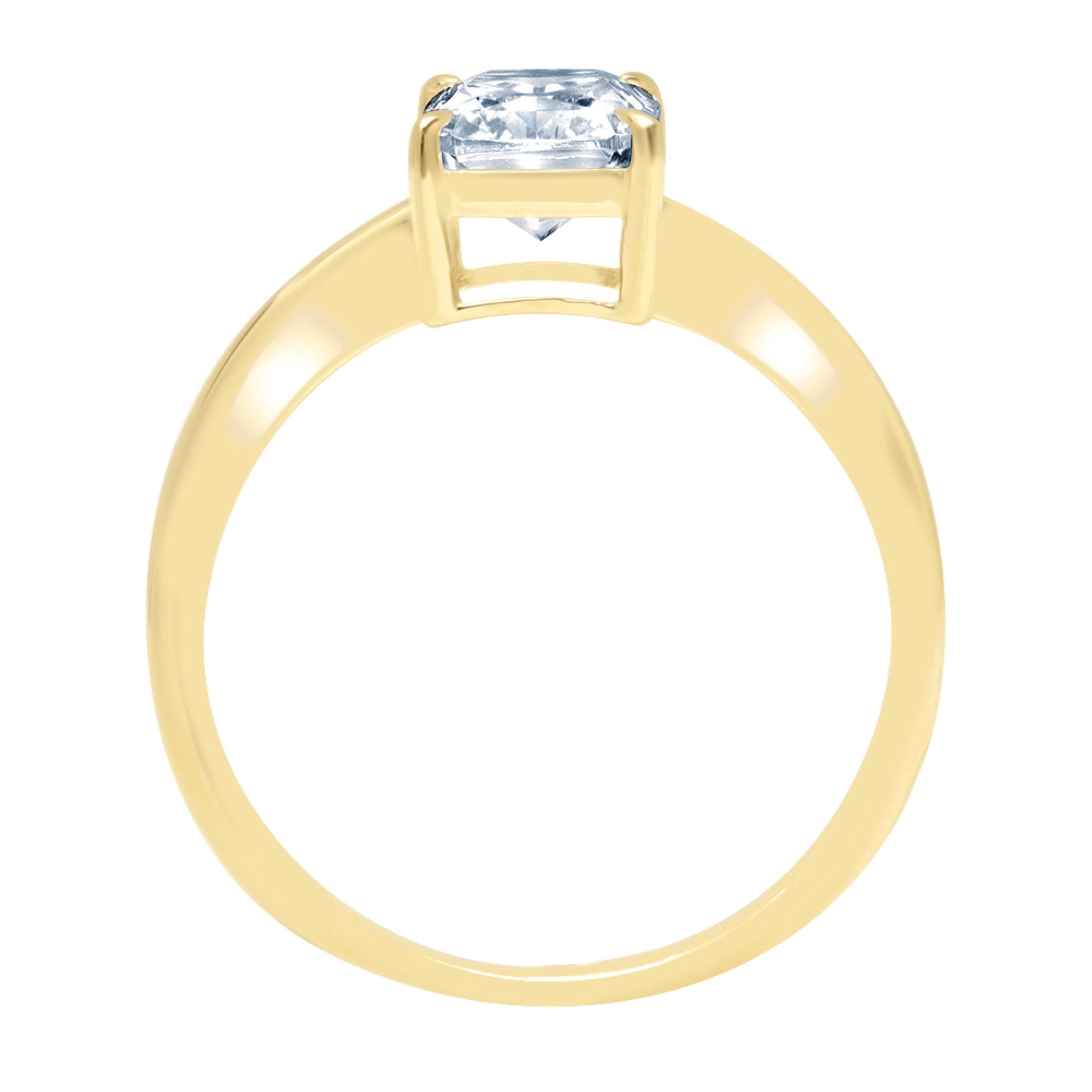 1.75 ct Radiant Cut Natural Sky Blue Topaz Solitaire Engagement Ring ...