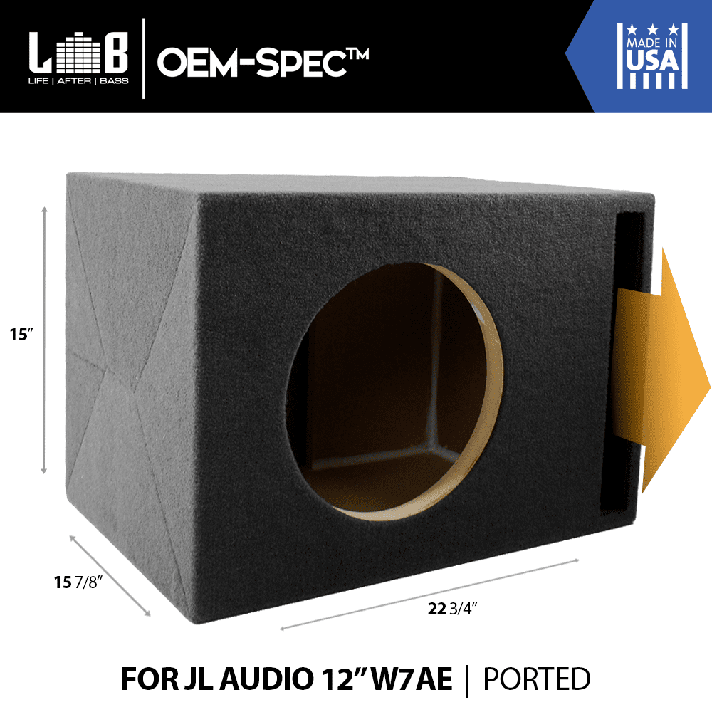 1.75 ft @ 36.7Hz Ported Enclosure Box for JL Audio 12" W7 (12W7 AE ...