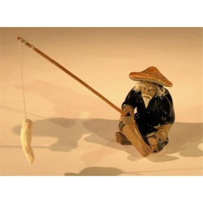 1.75 in. Miniature Ceramic Figurine - Glazed Fisherman - Walmart.com