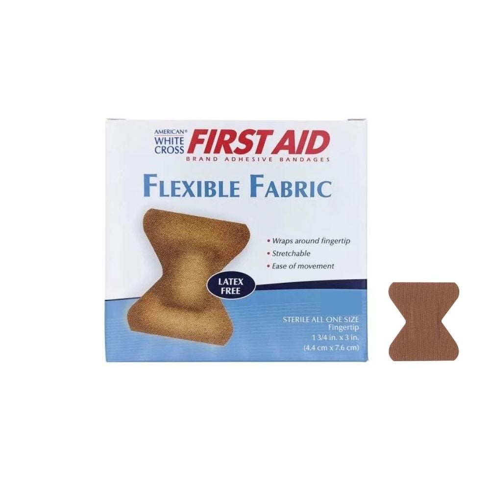 1.75" x 3" Fingertip Flexible Fabric Adhesive Bandages 50/Box (10 Boxes ...