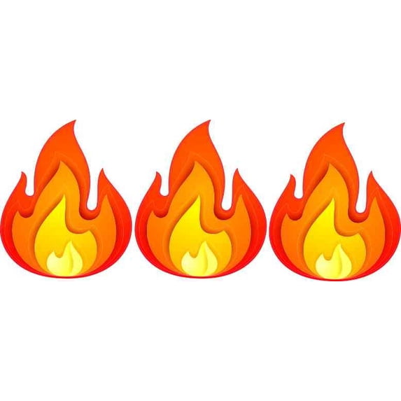 1.75in x 2in Fire Stickers - Walmart.com