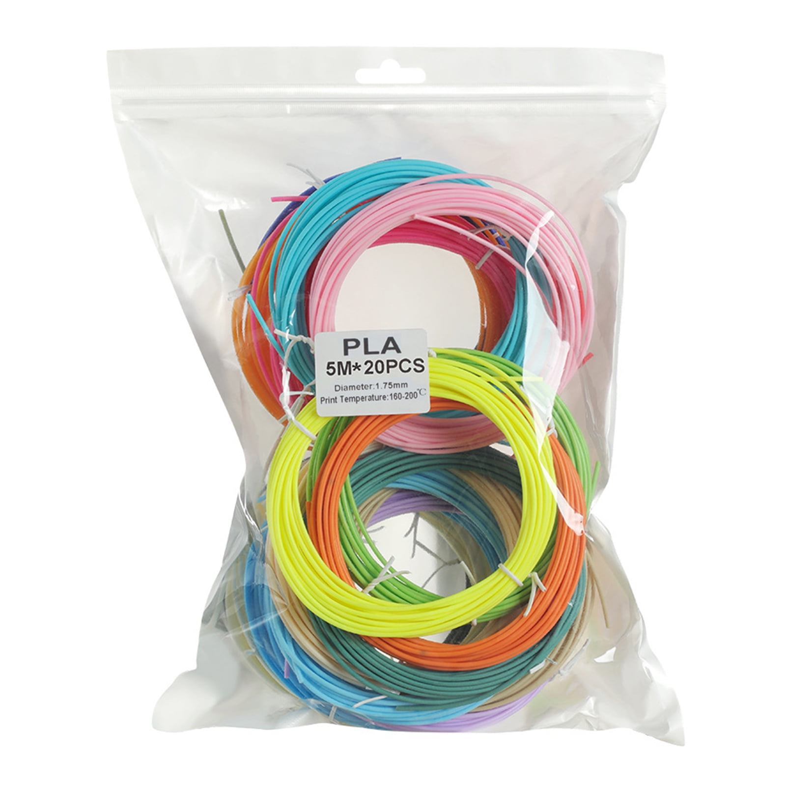 1.75mm Filament for 3D Printing Pen Refill Wire, 20 Pack Random Color ...