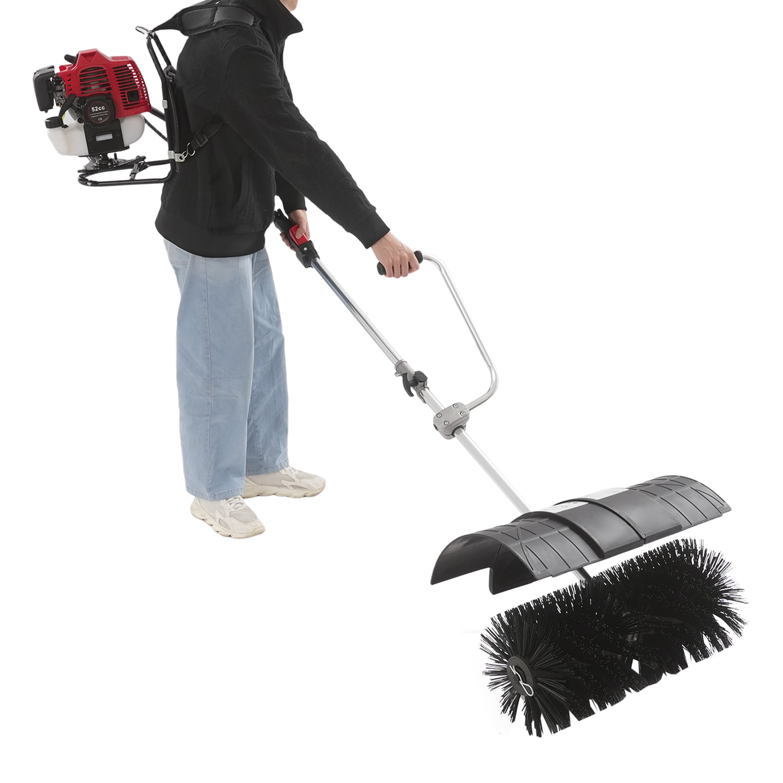 1.7KW 52cc Hand Push Turf Lawn Sweeper, Gasoline Power Broom for ...