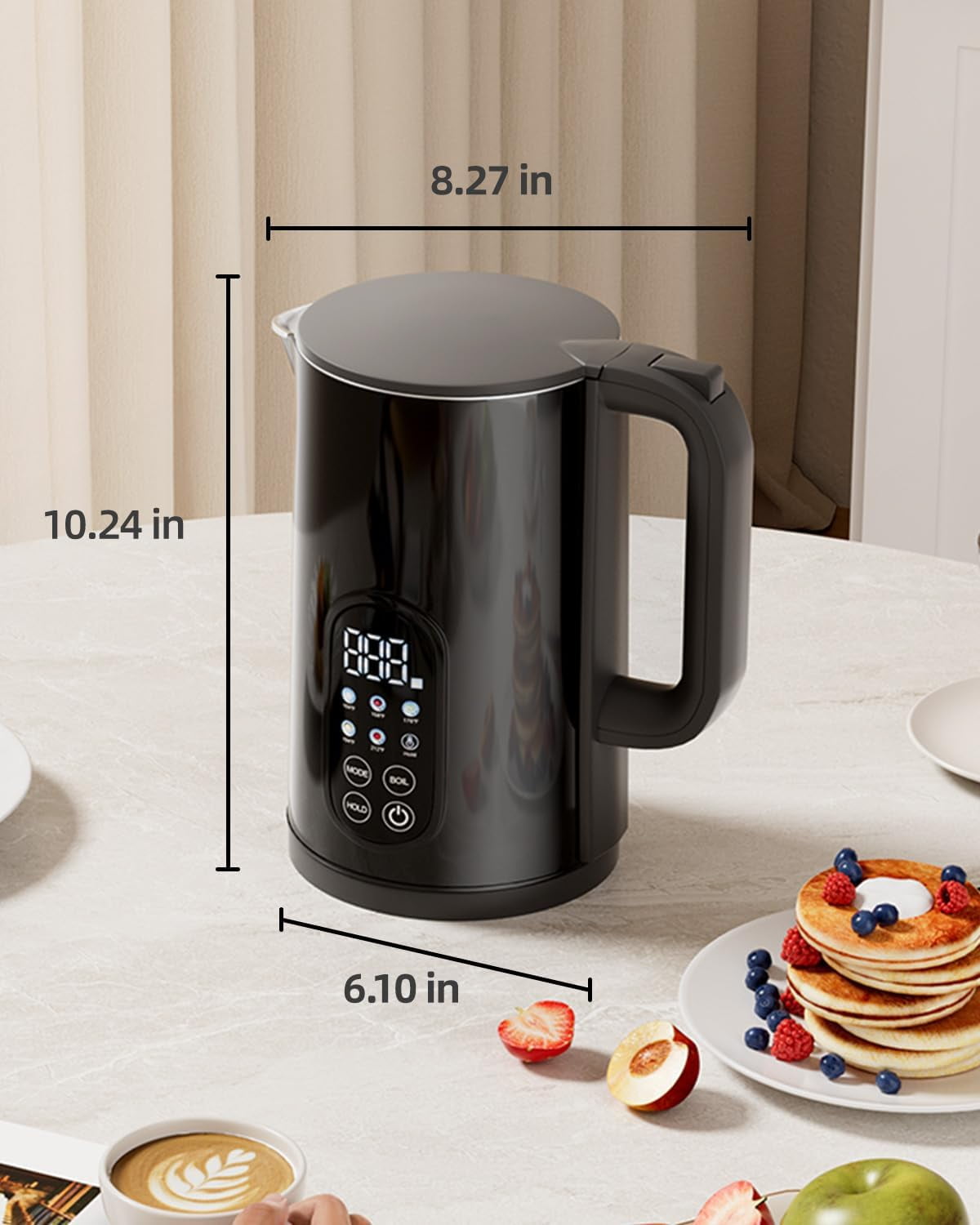 1.7L Electric Kettle, Temperature Control with 5 Presets for Baby Milk Coffee & Tea, 2H Keep ...