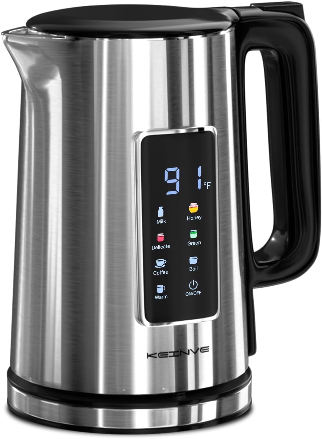 1.7L Electric Kettle, Touch Screen Water Boiler, Auto Shut Off, Double ...