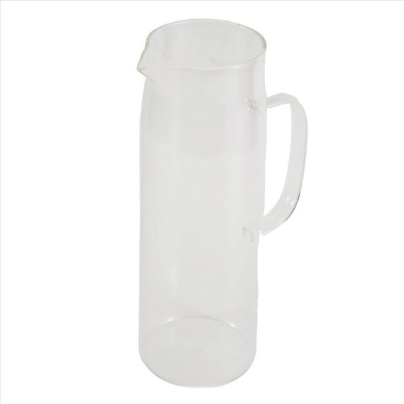 1.7L Glass Water Pitcher with Handle Bamboo Lid Heat Cold Hot Kettle ...