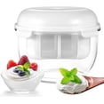 1.7QT Greek Yogurt Strainer with Spring Pressure Plate, BPA-Free Whey ...