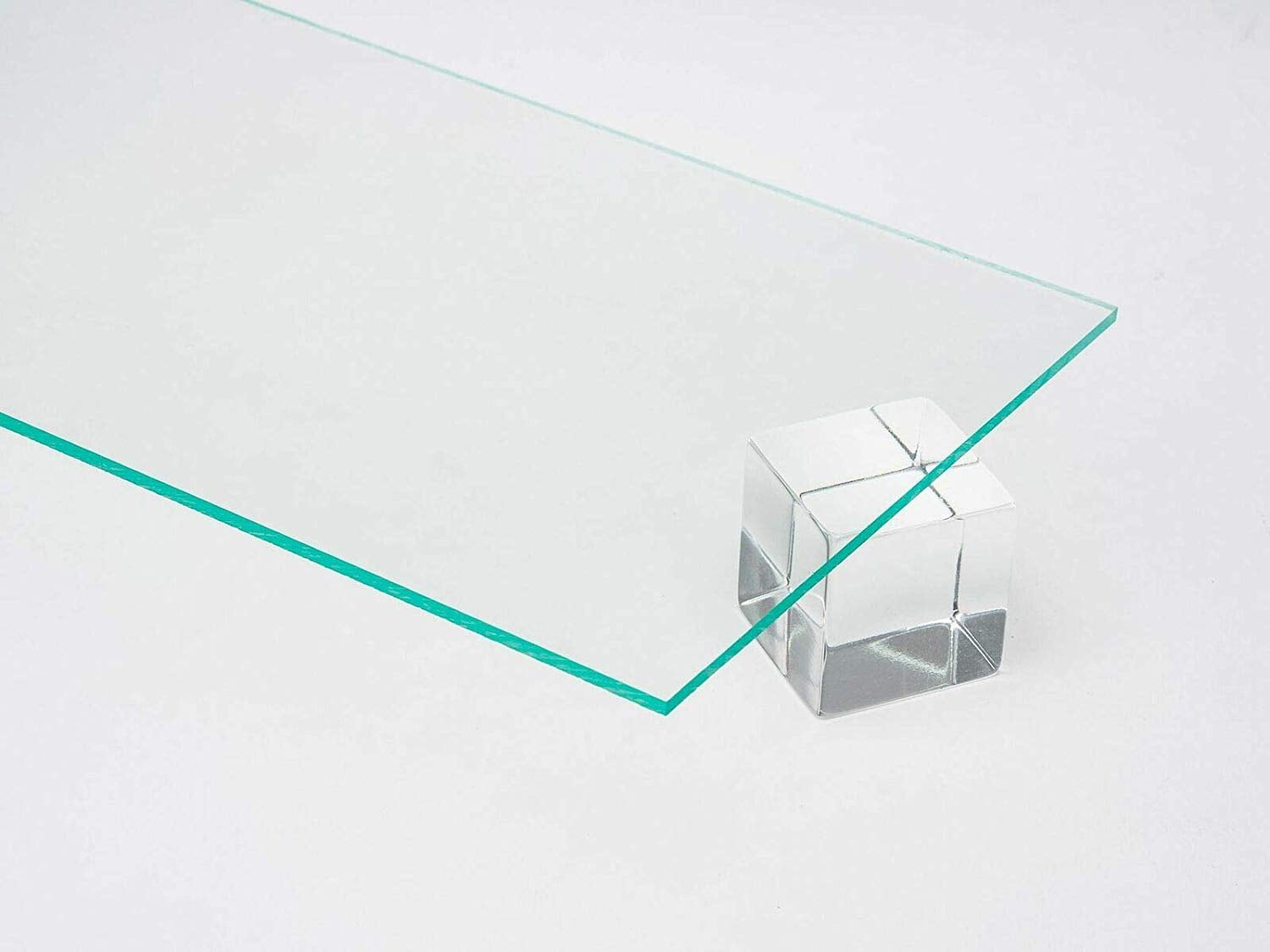 1/8" (0.118") Green Edged Clear Acrylic Plexiglass Sheet 12"x12" Cast ...
