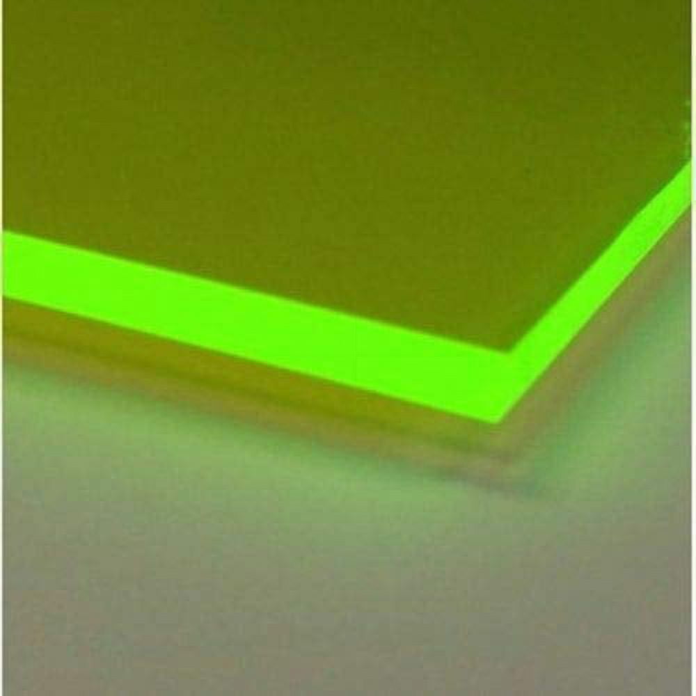 1/8" (0.118") Green Fluorescent Neon Acrylic Plexiglass Sheet 11.875 ...