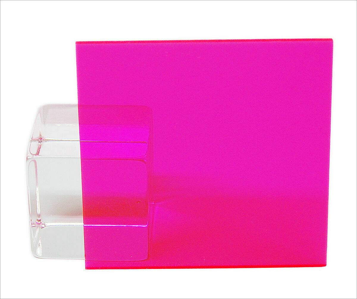 1/8" (0.118") Pink Neon Fluorescent Acrylic Plexiglass Sheet 24"x12 ...