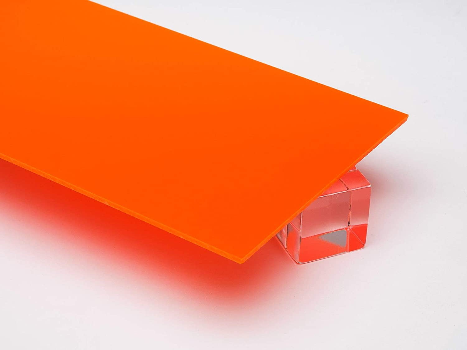 1/8" (0.118") Solid Orange Acrylic Opaque Plexiglass Sheet 24"x12" Cast ...