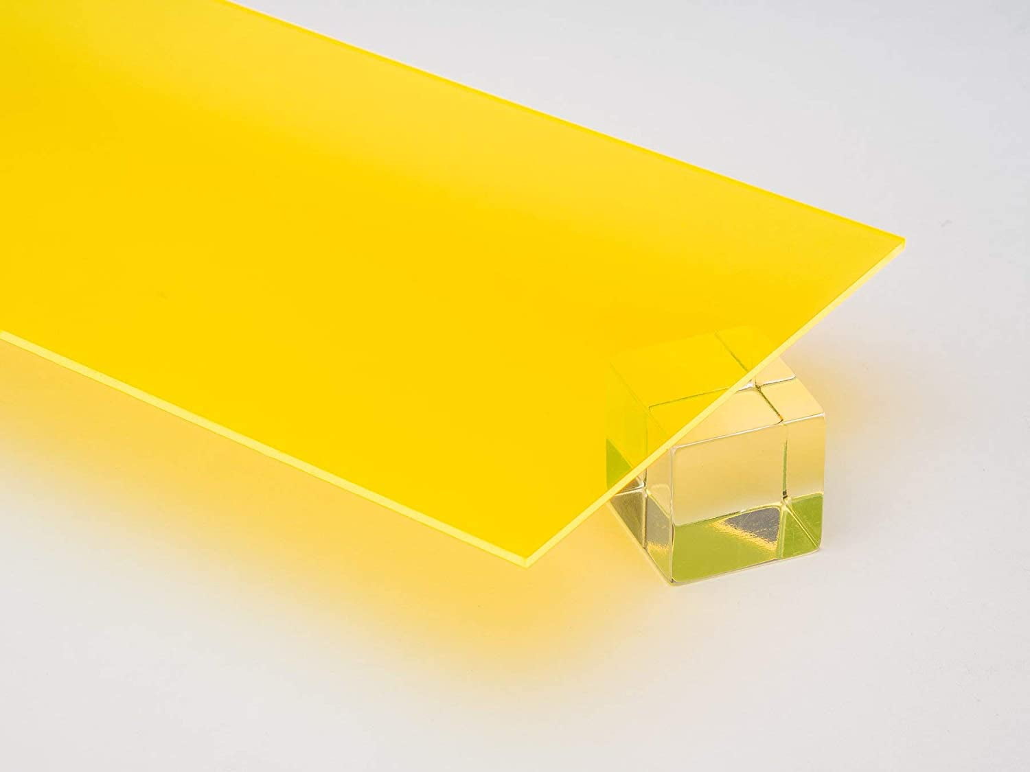 1/8" (0.118") Yellow Neon Fluorescent Acrylic Plexiglass Sheet 24"x12 ...