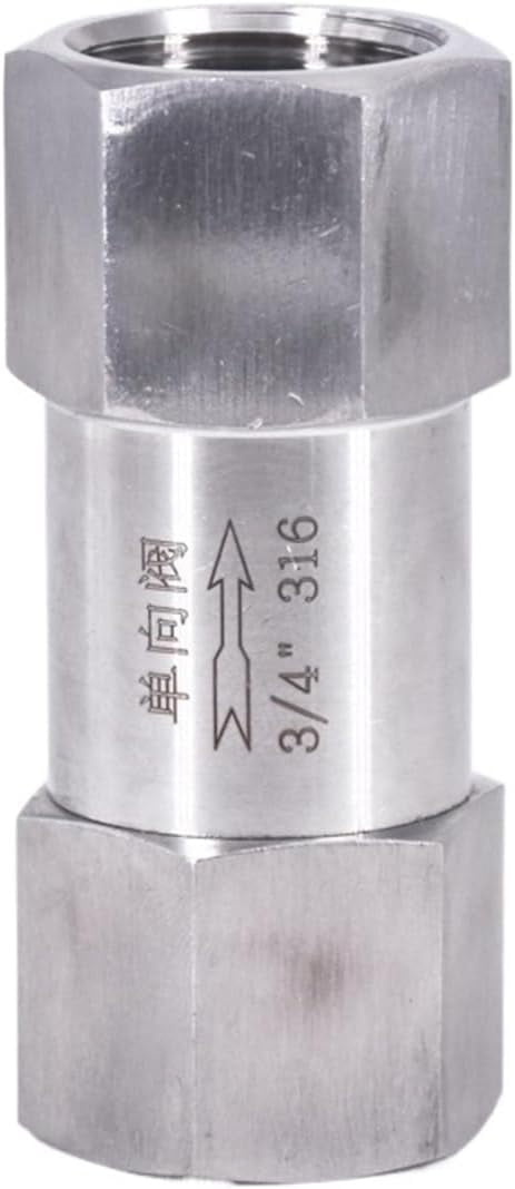1/8" 1/4" 3/8" 1/2" 3/4" 1" BSP Female One Way Check Valve Non-return Inline 304 316 Stainless ...
