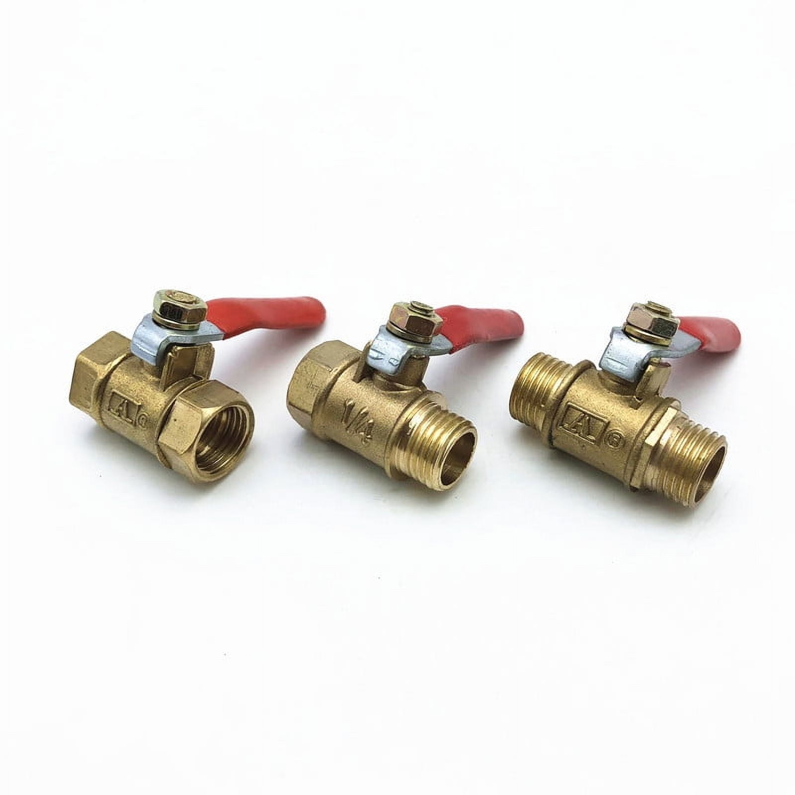 1/8" 1/4" 3/8" 1/2" BSP Female Male Thread Two Way Brass Pneumatic Shut ...
