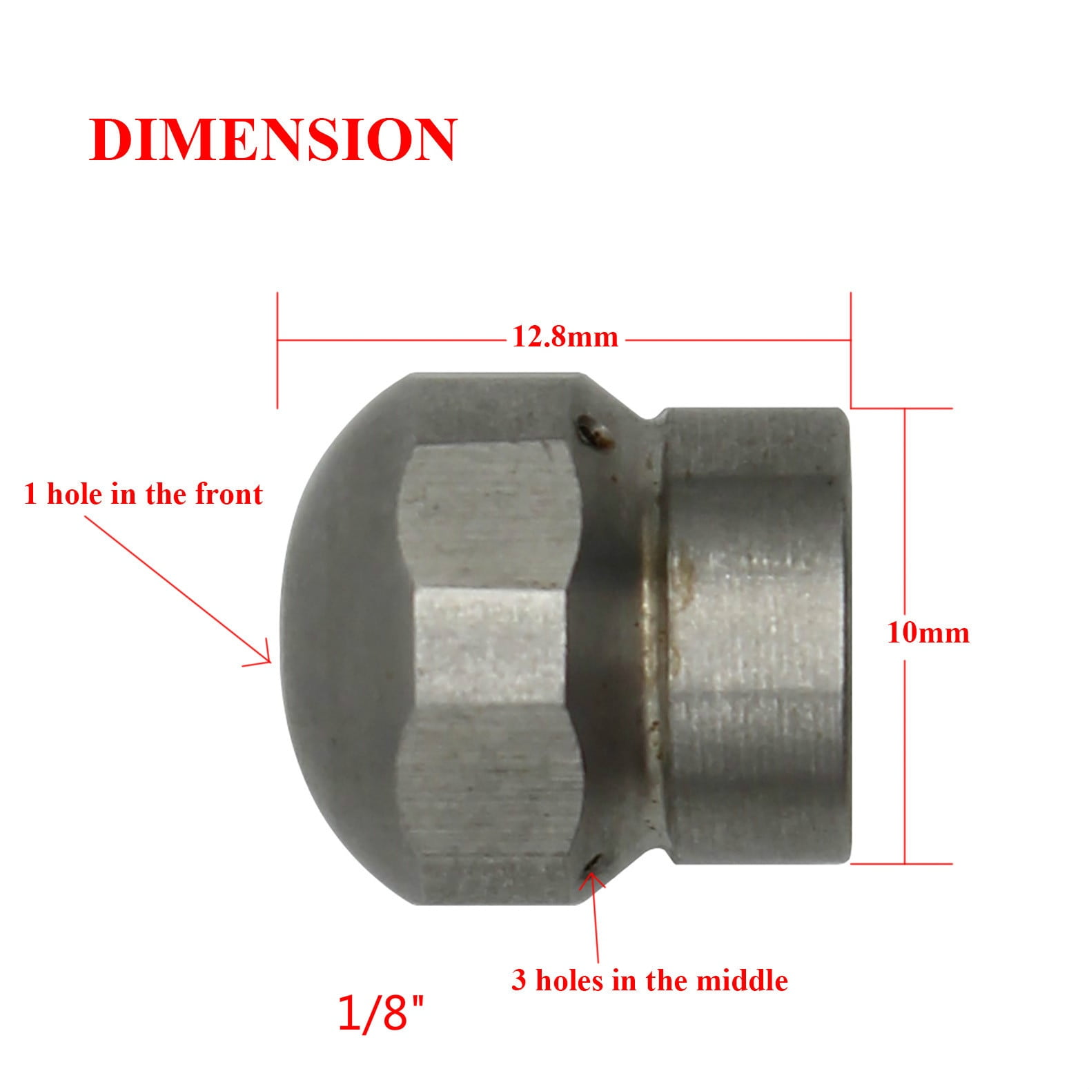 1/8' 1/4" 3/8" 1/2'' Pressure Sewer Cleaning Nozzle Sewer Drain ...